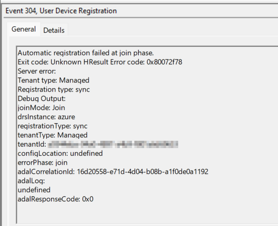 Entra Hybrid join error - Microsoft Q&A