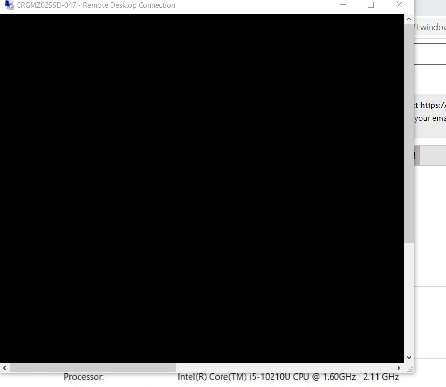 remote desktop blank screen issue - Microsoft Q&A