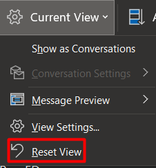 I would like to change my email view back to how it was before ...