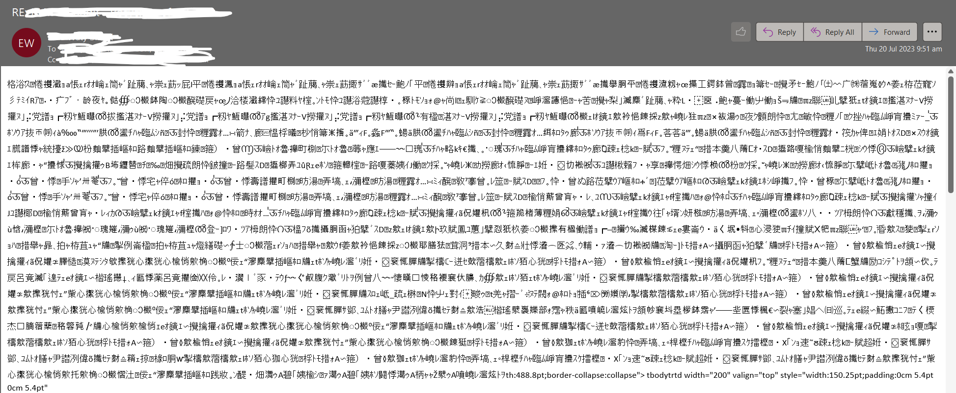 Saving Outlook email turns to gibberish - Microsoft Q&A