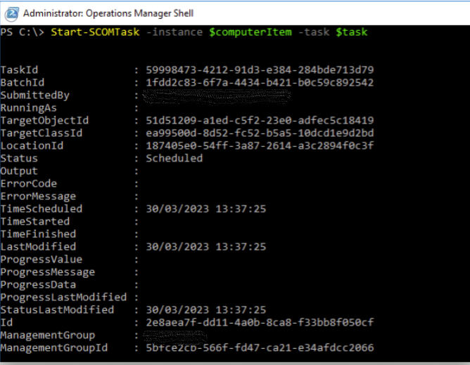 Scom 2022 How I Can Use In Powershell Predefined Run As Account In Start Scomtask Command 1755