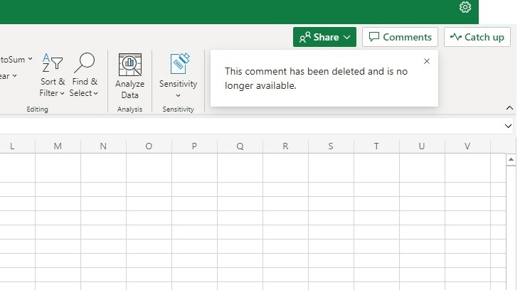 Catch-up Task won't go away Sharepoint Excel - Microsoft Q&A