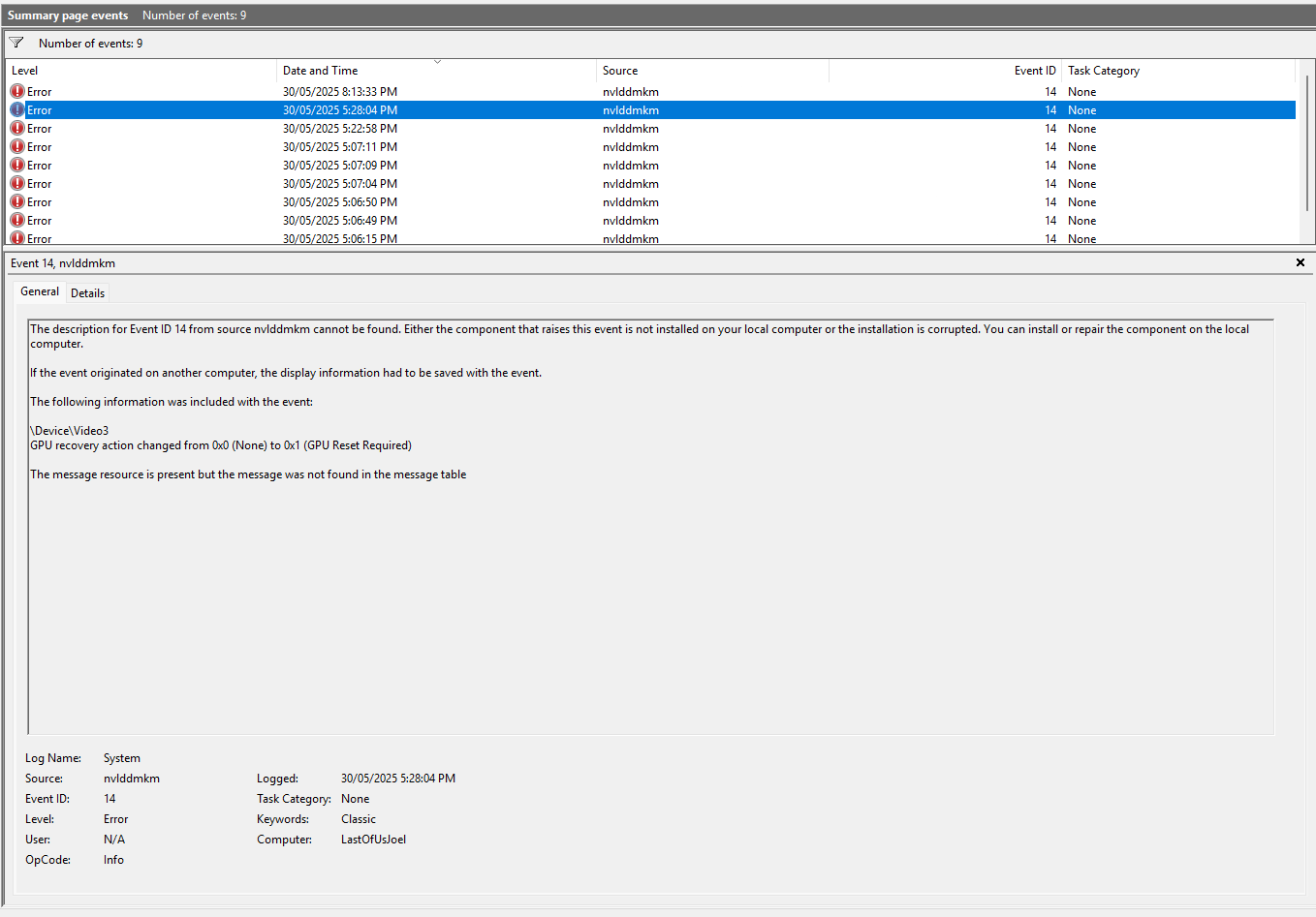 WHEA-Logger Event ID 17 - Microsoft Q&A
