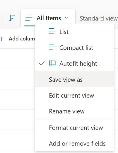 Is it possible to copy the columns format view of a SharePoint List ...