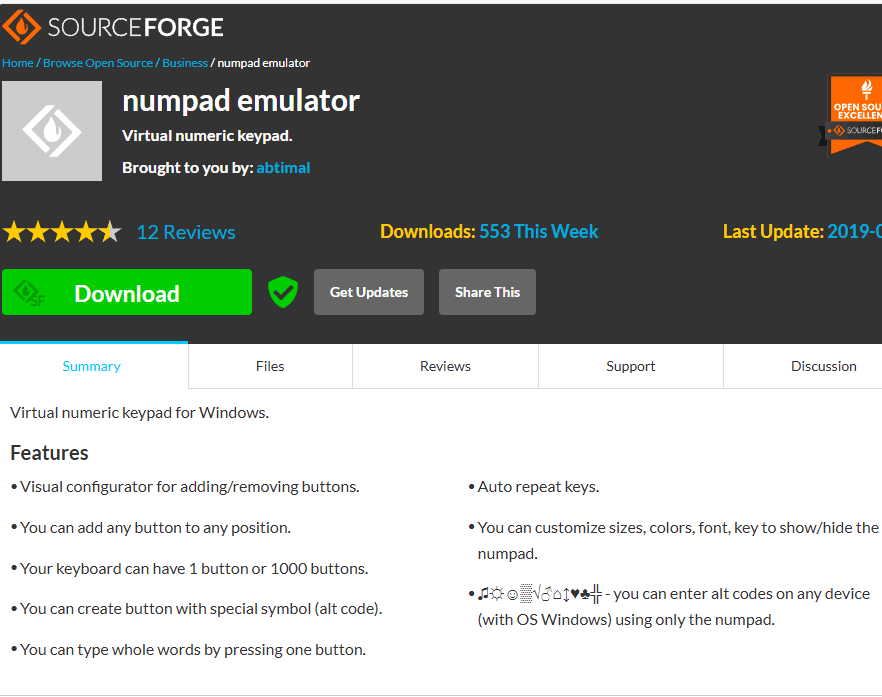 Need numeric keypad (10 key) osk/virtual keypad for excel. (like ...