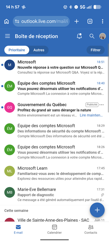 Impossible d'envoyer ou de recevoir des courriel - Microsoft Q&A