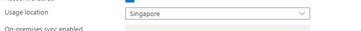 License cannot be assigned to a user without a usage location specified. - Microsoft Q&A