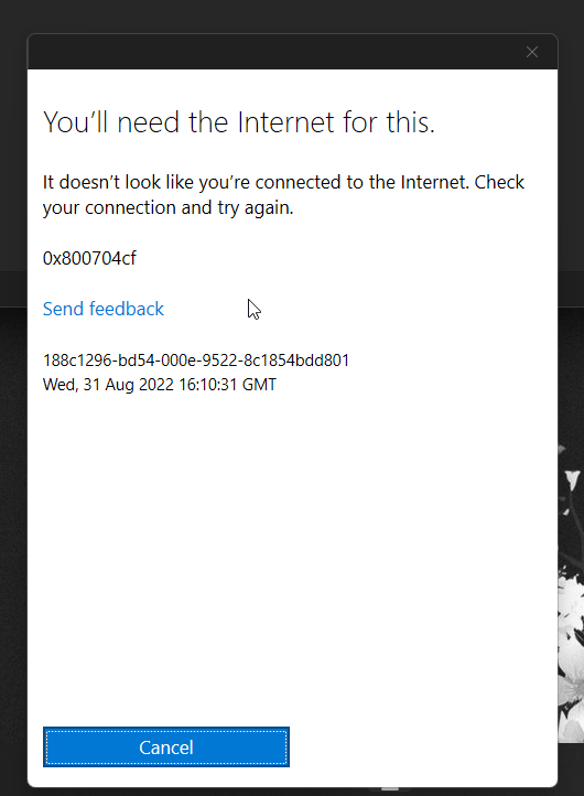 Getting no internet connection error message while using Voice typing ...