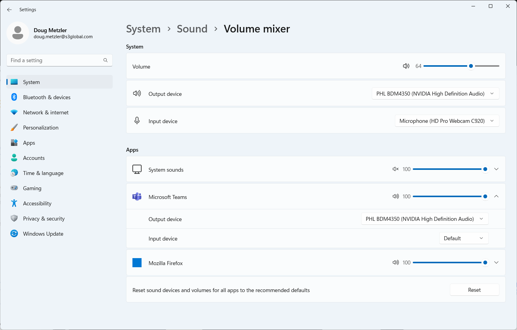 Win11 setting monitor as default audio device - Microsoft Q&A