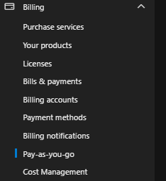 Microsoft Billing missing - Microsoft Q&A