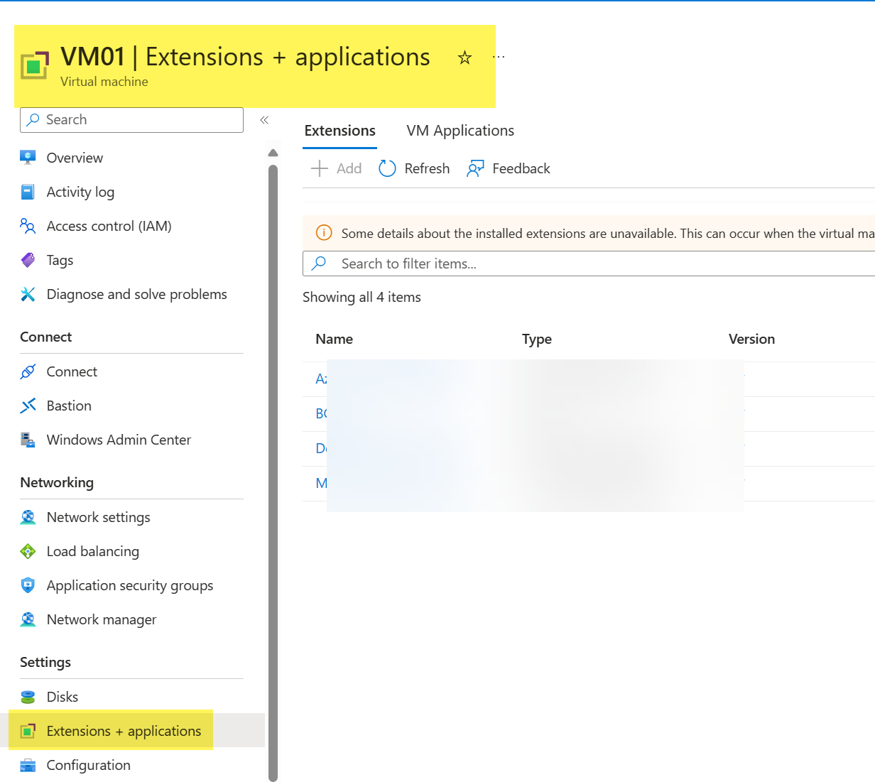 Azure VM machine extensions - Microsoft Q&A