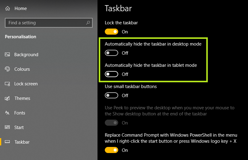 Taskbar resets settings when I restart - Microsoft Q&A