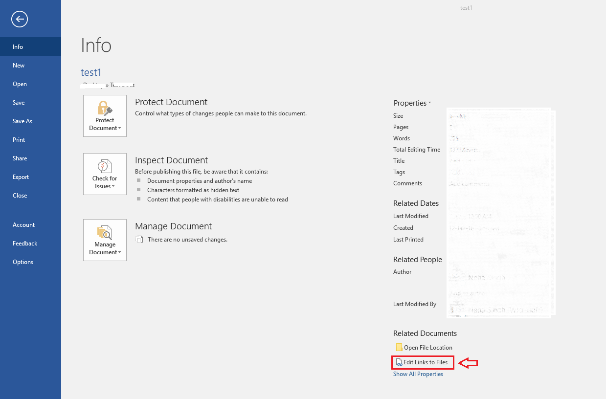 Unlink excel in word document - Microsoft Q&A