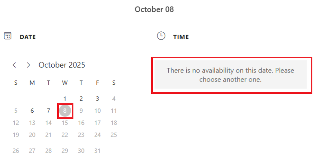 How do I set up bookings to allow only for specific dates during one ...