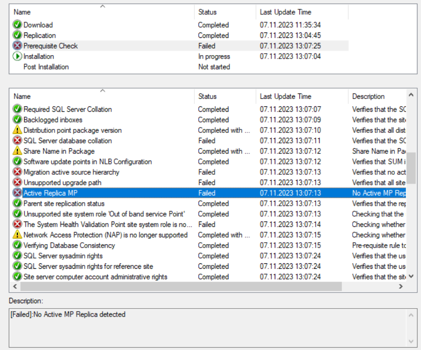 SQL or ODBC-problem when trying to update to ConfigMgr 2309 - Microsoft Q&A