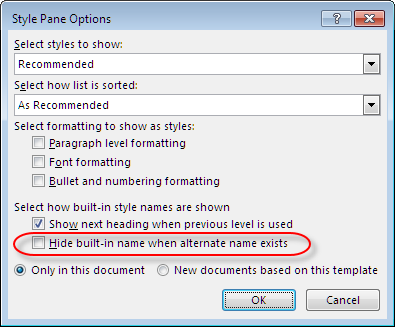 WORD - TOC does it work with title styles that are in the actual Header ...