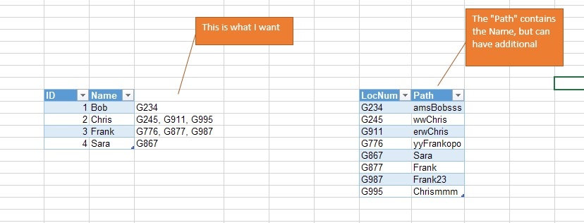 Excel pull data from multiple rows in separate table - Microsoft Q&A