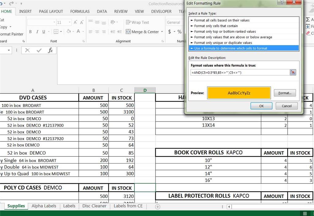 Highlight cells based on formula in adjacent cell - Microsoft Q&A