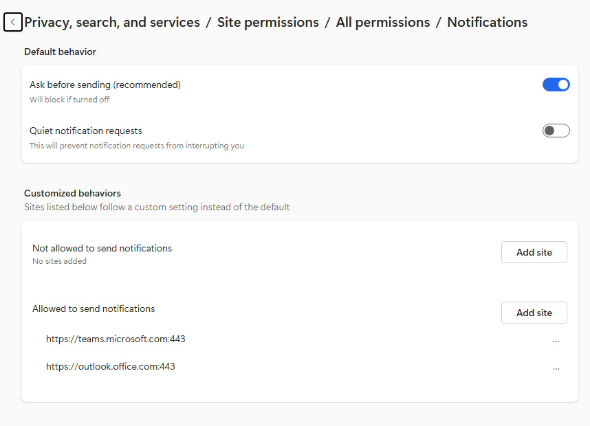 OWA desktop notification does not work on edge browser again ...