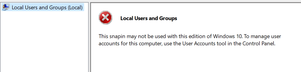 "Local Users And Groups" in Computer management not visible ...