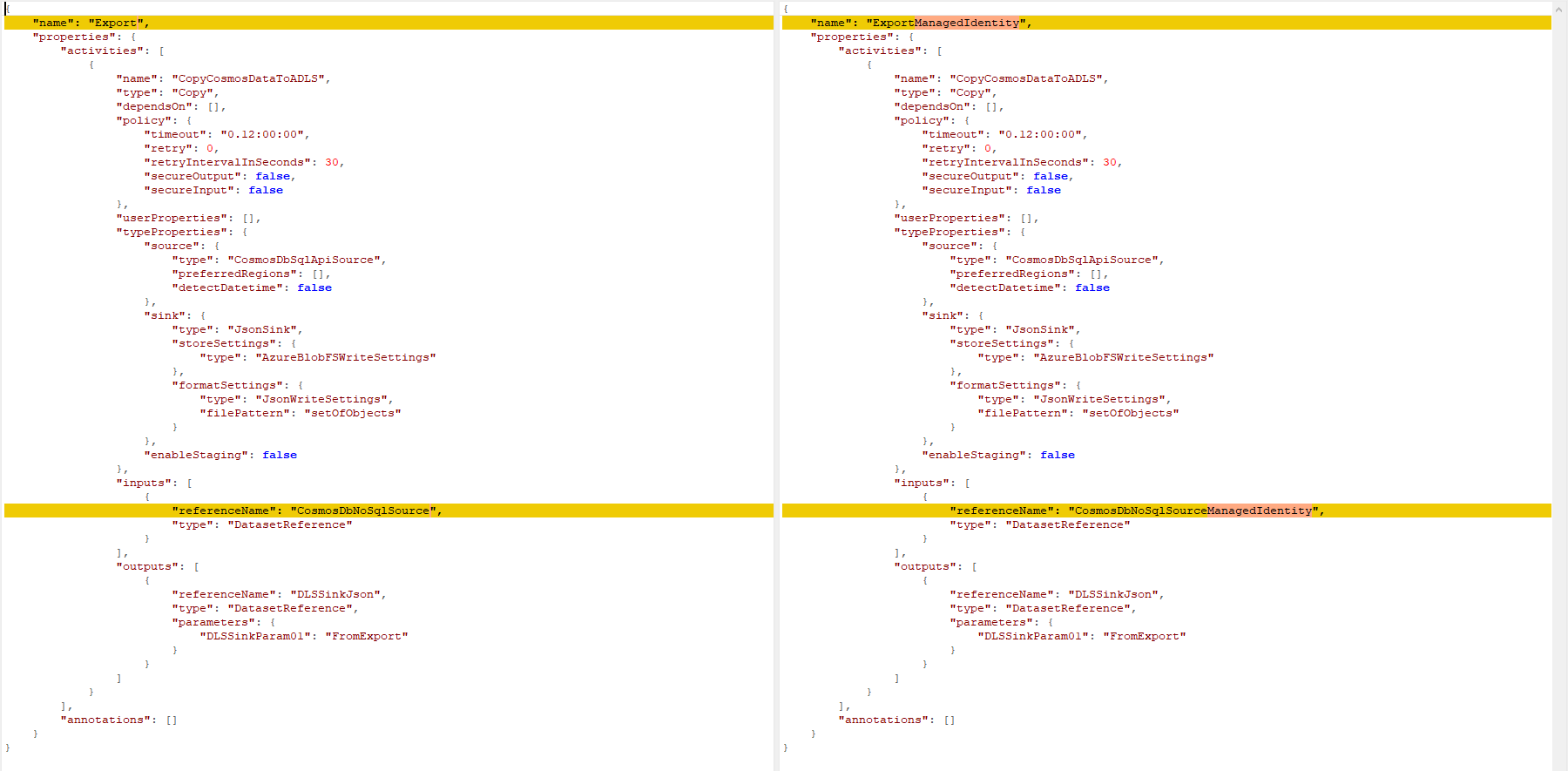 Detect Datetime Setting Ignored When Using Managed Identity For Connecting To Cosmosdb Source