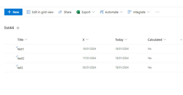 Sharepoint calculate column date before today, then return yes--> syntax errors - Microsoft Q&A