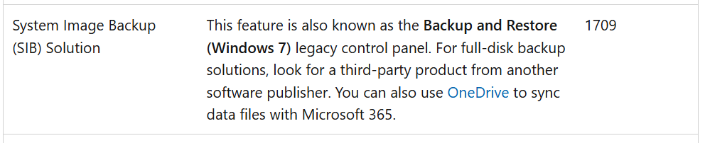 links in windows 7 backup quit working - Microsoft Q&A