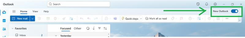 Trying to change new outlook. But under Options, there is nothing that ...