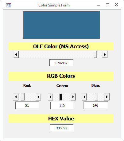 Creating a Color conversion in VBA to acquire equivalent colors, by ...