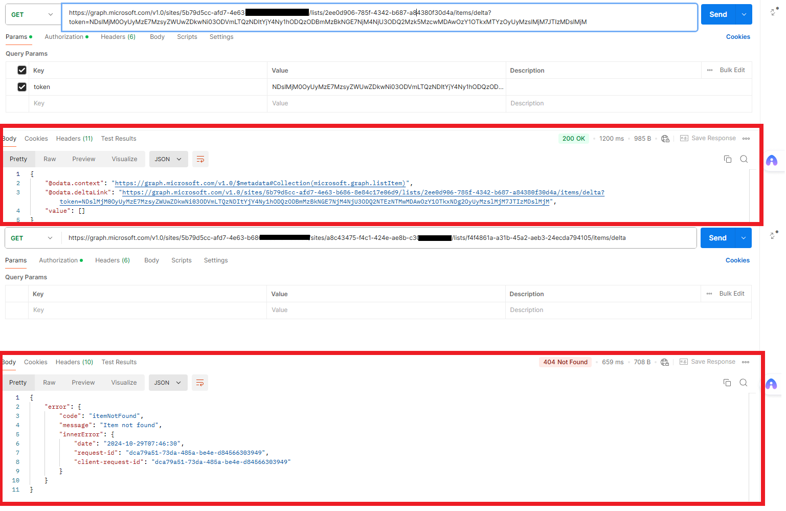 Not Able To Query Delta On Susbsite Items Microsoft Qanda 