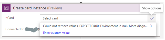 Cannot use Cards for Power Apps connector in Logic Apps - Microsoft Q&A