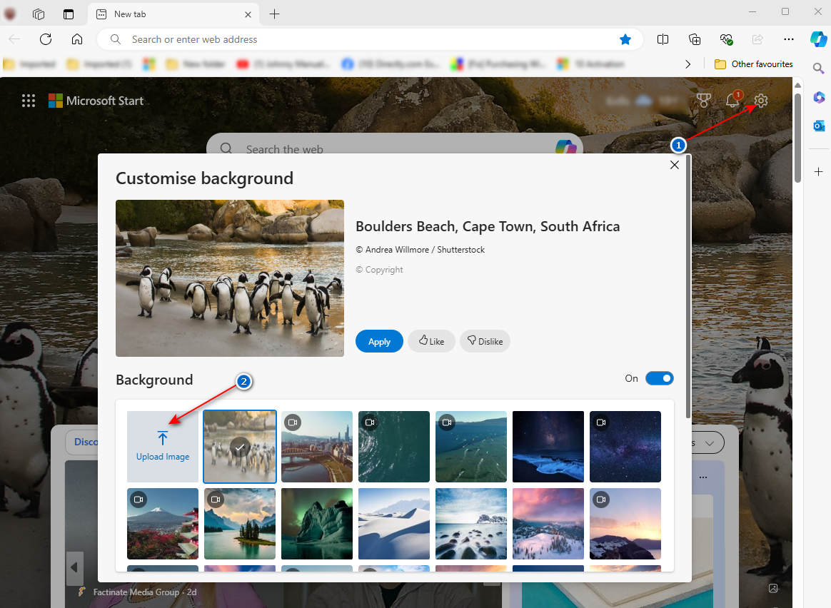 How can i change the edge background in windows 11? - Microsoft Q&A