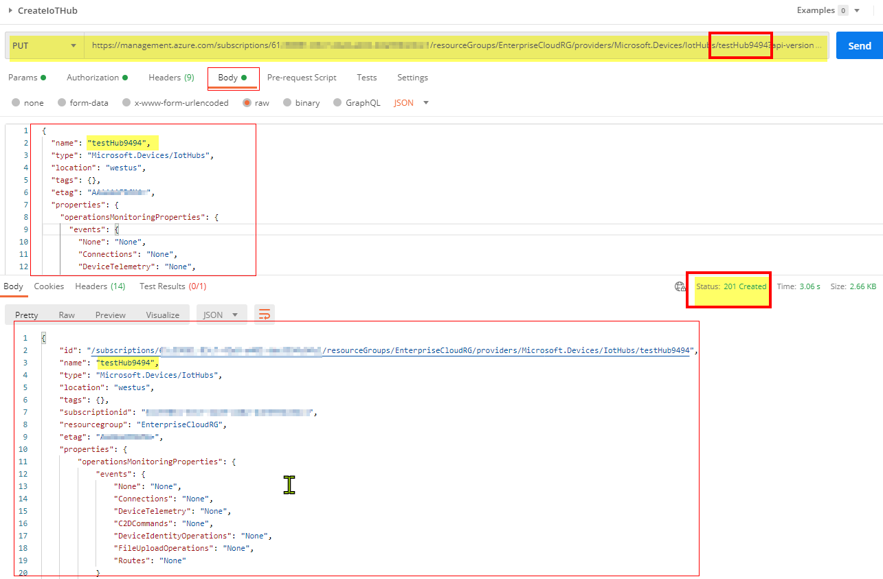 Create an IoT Hub Using REST API and POSTMAN - Microsoft Q&A
