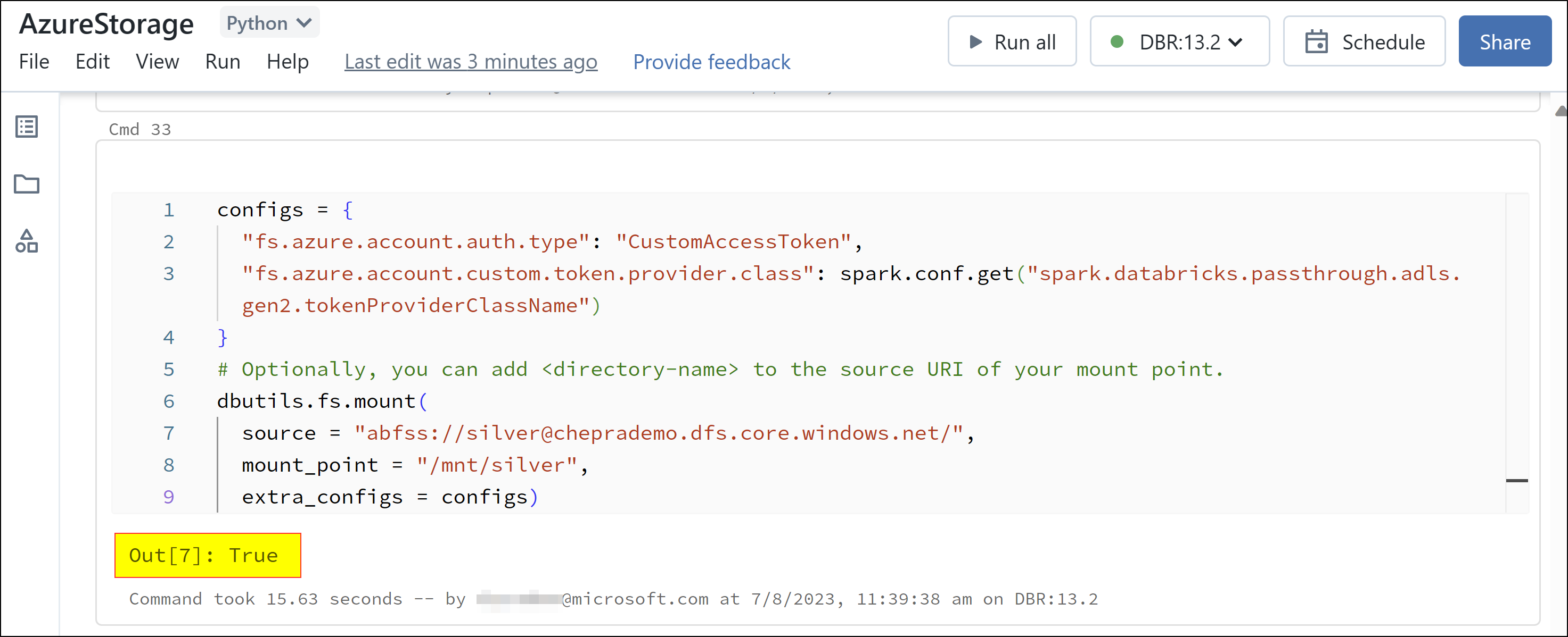 I am unable to mount containers using databricks and storage gen 2 ...