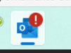 white exclamation point in a red circle while using outlook in office ...