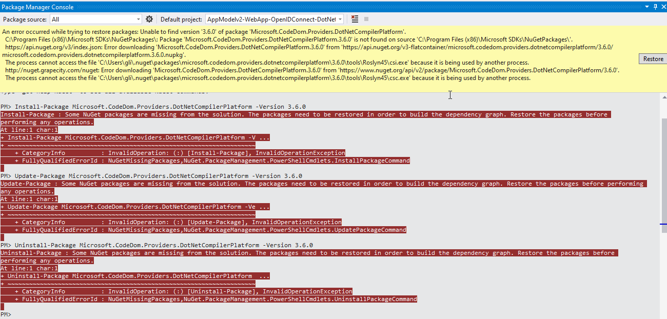How to install the Microsoft.CodeDom.Providers.DotNetCompilerPlatform.3 ... How to install the Microsoft.CodeDom.Providers.DotNetCompilerPlatform.3 ...