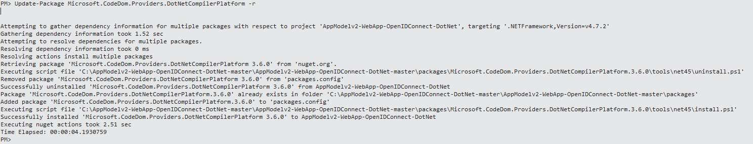 How To Install The Microsoftcodedomprovidersdotnetcompilerplatform3
