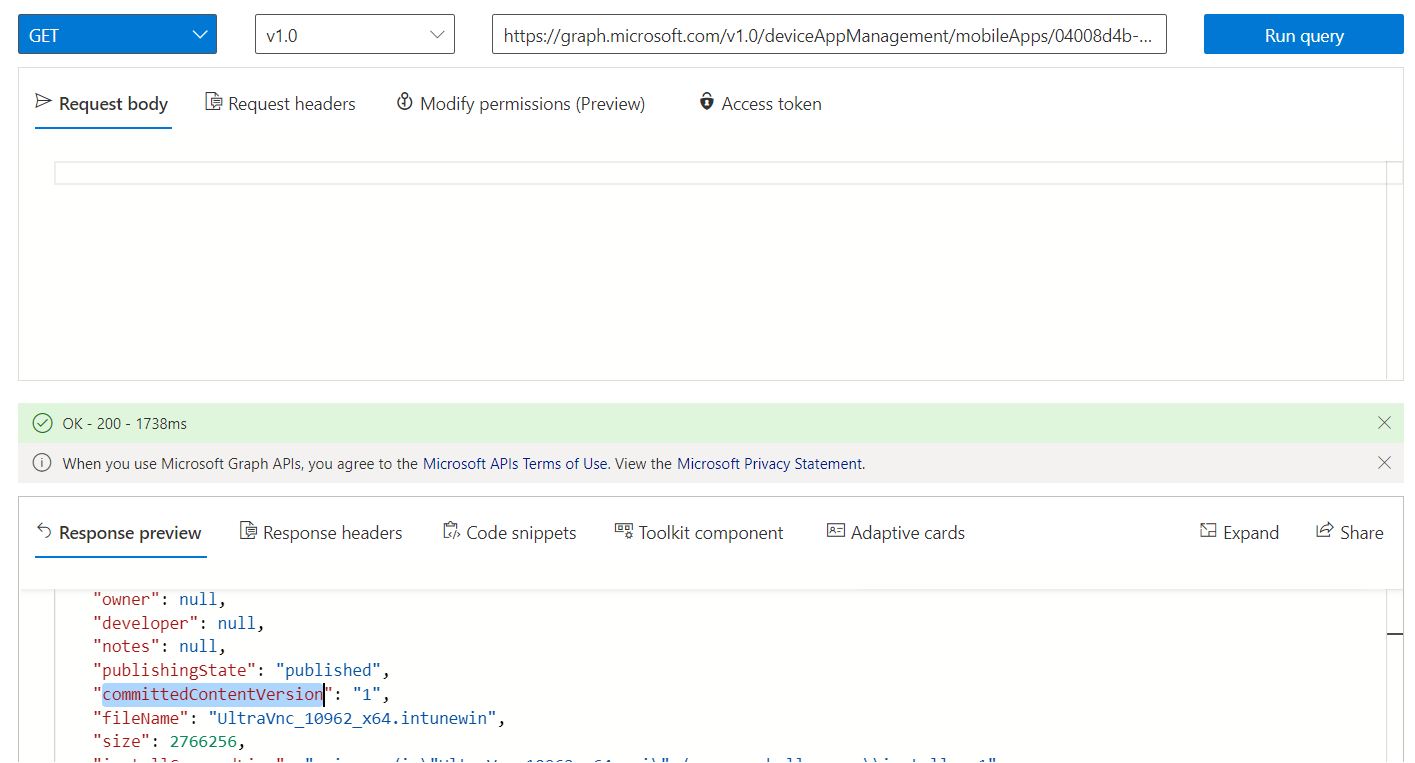 Graph Sdk Property To Set App Version For Win32lobapp Microsoft Qanda