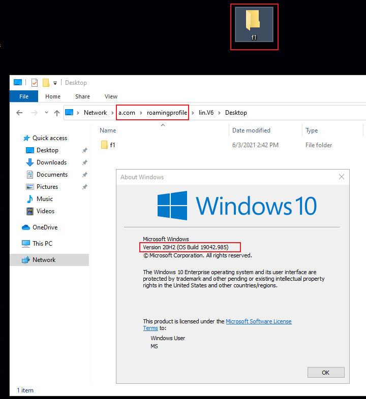 Win10 Roaming profile .v6 folder is NOT creating in File share(DFS ...