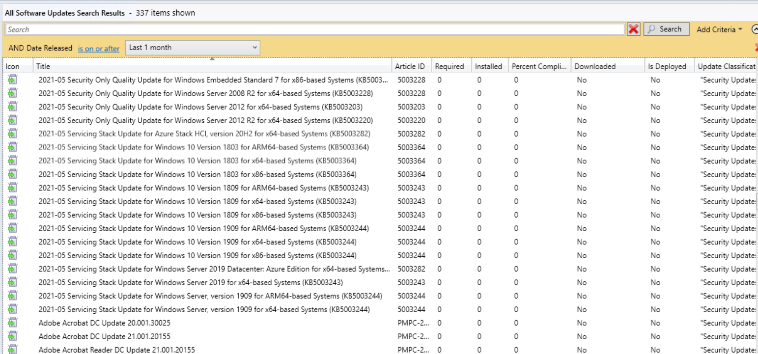 All updates show zero required - Microsoft Q&A