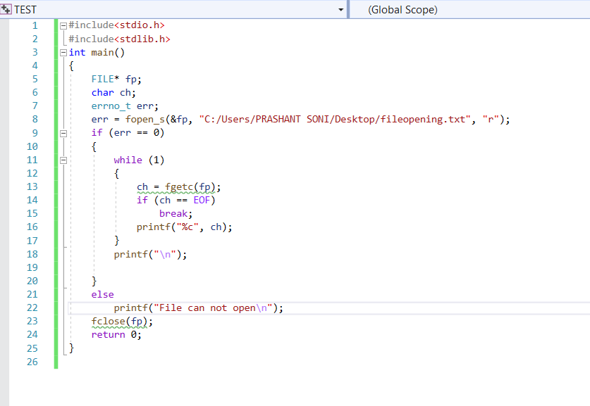 Unable To Write Characters To A File Using Fputc In C Microsoft Qanda