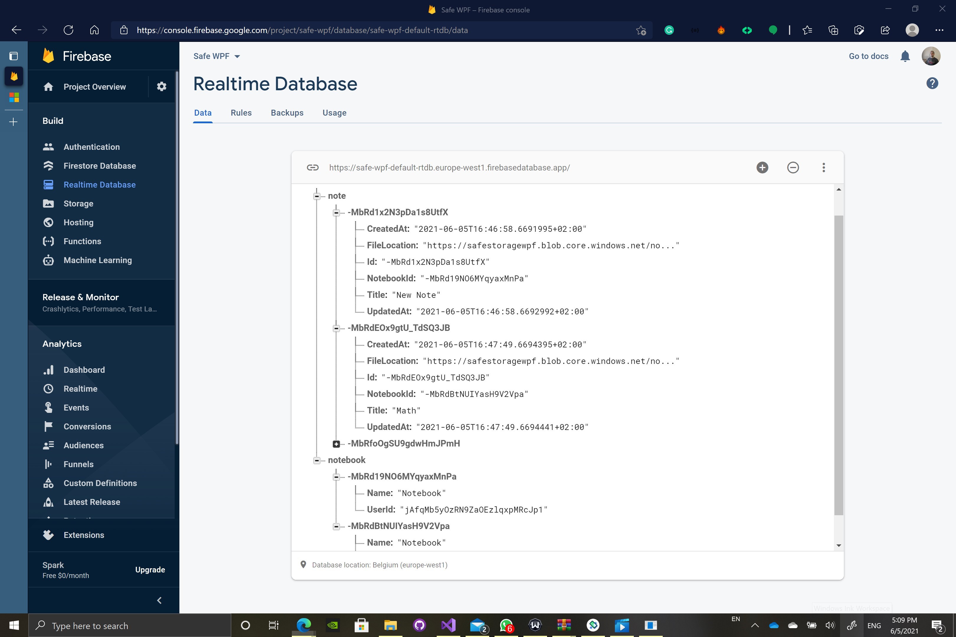 Probelm with firebase and reading notebooks - Microsoft Q&A