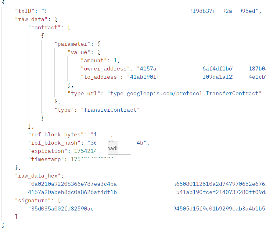 Problem signing TRX cryptocurrency transaction - Microsoft Q&A