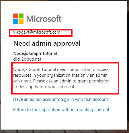 App needs permission to access resources in your organisation that only ...