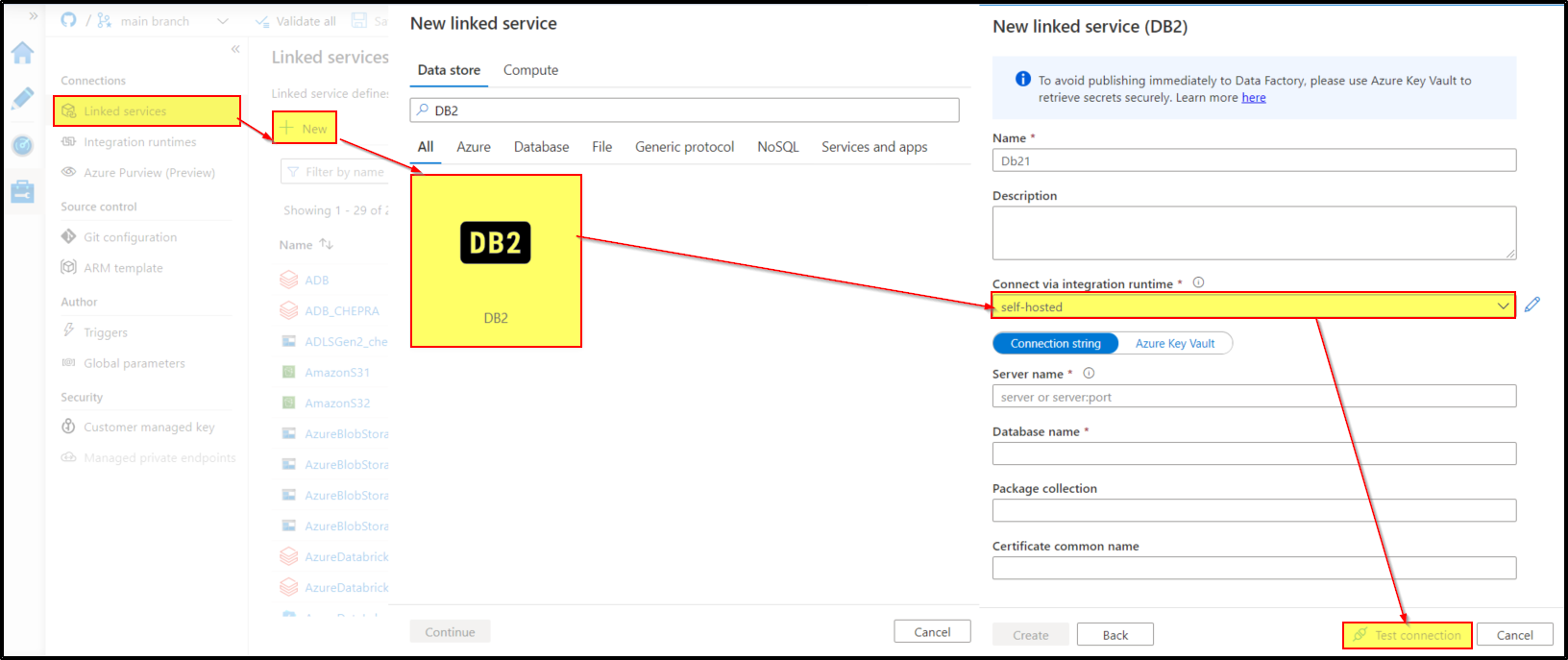 Failed To Connect To The Database Db2 Azure Data Factory Microsoft Qanda