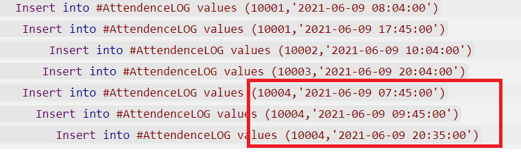 Query Require for attendance register - Microsoft Q&A