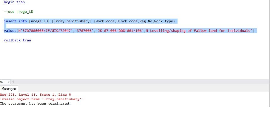 Invalid Object Name Error Microsoft Qanda