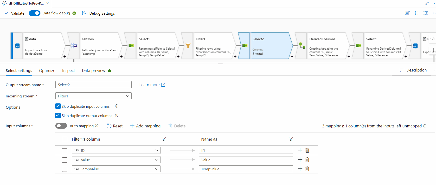 Azure Data Factory Difference Between Two Record Values Microsoft Qanda