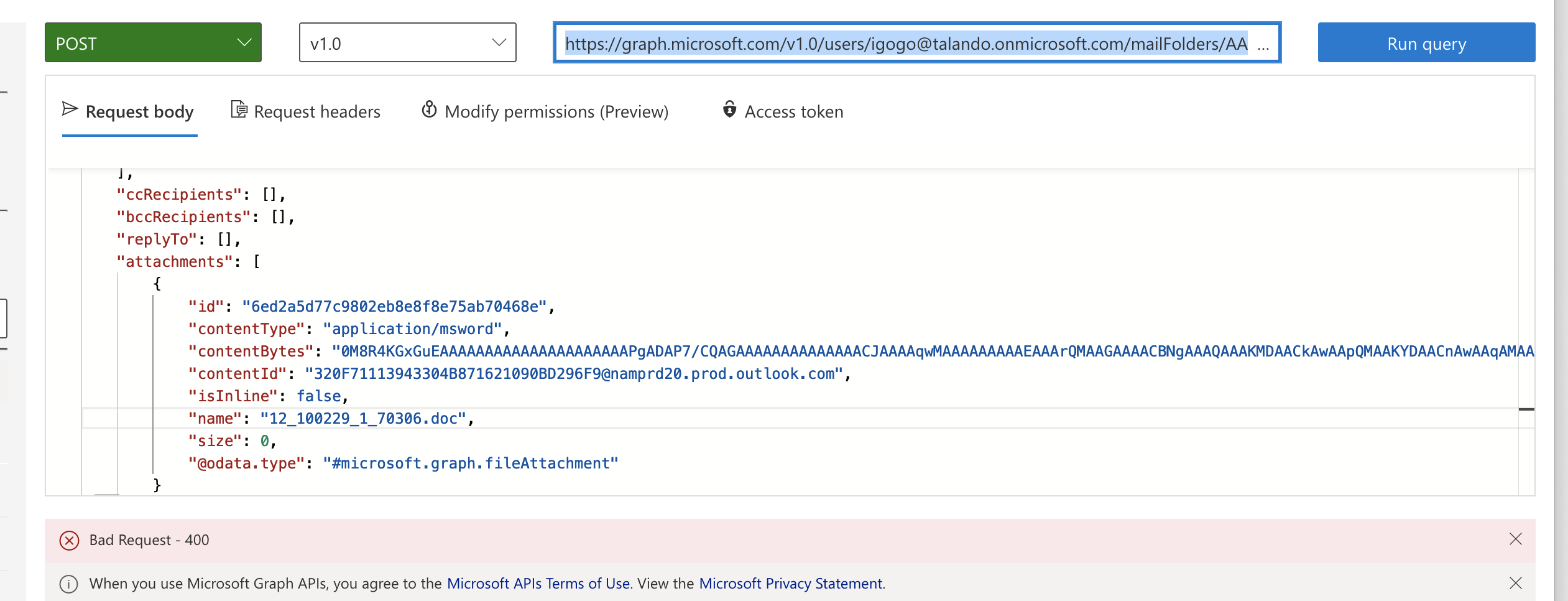 Graph Api Broken Pipe During Create Message With Attachment Microsoft Qanda