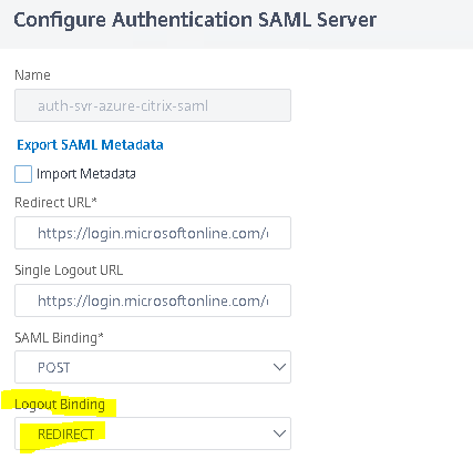 [AzureAD / SAML / Netscaler] Logout fails - Microsoft Q&A